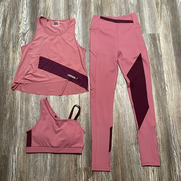 Gymshark | Pants & Jumpsuits | Gymshark Asymmetrical 3 Piece Workout ...